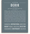Derik Personalized Name Meaning Art Prints – Name Stories
