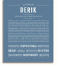 Derik Personalized Name Meaning Art Prints – Name Stories