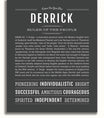 Derrick | Name Art Print – Name Stories