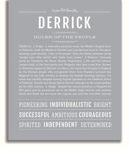Derrick | Name Art Print – Name Stories
