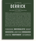 Derrick | Name Art Print – Name Stories