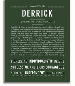 Derrick | Name Art Print – Name Stories