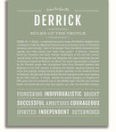 Derrick Personalized Name Meaning Art Prints – Name Stories