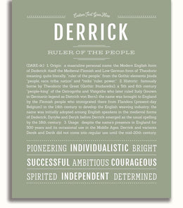 Derrick | Name Art Print – Name Stories