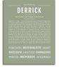 Derrick Personalized Name Meaning Art Prints – Name Stories
