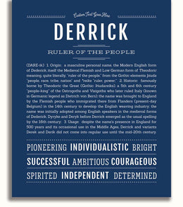 Derrick | Name Art Print – Name Stories