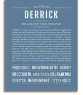 Derrick | Name Art Print – Name Stories