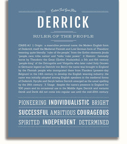 Derrick | Name Art Print – Name Stories