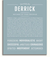 Derrick Personalized Name Meaning Art Prints – Name Stories