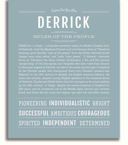 Derrick | Name Art Print – Name Stories