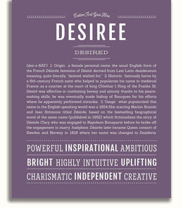 Desiree | Name Art Print – Name Stories