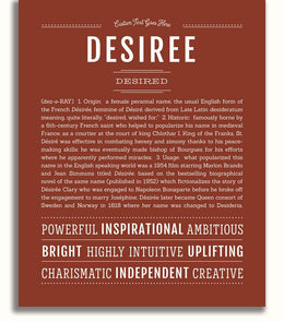 Desiree | Name Art Print – Name Stories