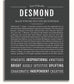 Desmond | Name Art Print – Name Stories