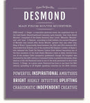 Desmond | Name Art Print – Name Stories
