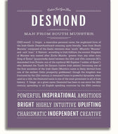 Desmond | Name Art Print – Name Stories