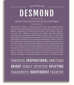 Desmond | Name Art Print – Name Stories