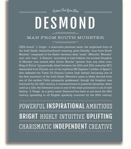 Desmond | Name Art Print – Name Stories