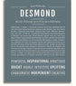 Desmond Personalized Name Meaning Art Prints – Name Stories