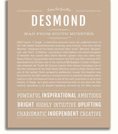 Desmond | Name Art Print – Name Stories