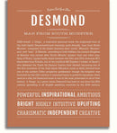 Desmond | Name Art Print – Name Stories