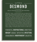 Desmond | Name Art Print – Name Stories