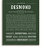 Desmond Personalized Name Meaning Art Prints – Name Stories