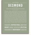 Desmond | Name Art Print – Name Stories