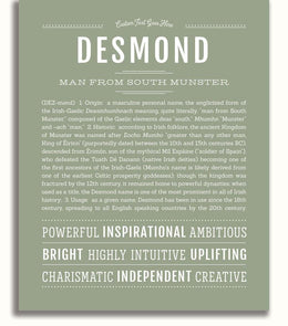 Desmond | Name Art Print – Name Stories