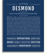 Desmond | Name Art Print – Name Stories