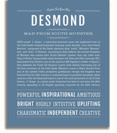 Desmond | Name Art Print – Name Stories