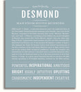 Desmond | Name Art Print – Name Stories