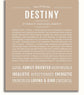 Destiny Personalized Name Meaning Art Prints – Name Stories