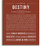 Destiny | Name Art Print – Name Stories