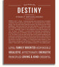 Destiny | Name Art Print – Name Stories