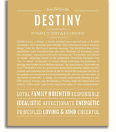 Destiny | Name Art Print – Name Stories