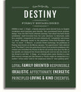 Destiny | Name Art Print – Name Stories