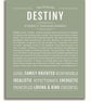 Destiny | Name Art Print – Name Stories