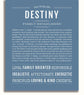 Destiny | Name Art Print – Name Stories