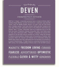 Deven | Name Art Print – Name Stories