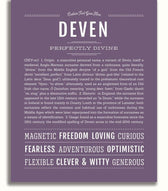 Deven | Name Art Print – Name Stories