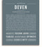 Deven | Name Art Print – Name Stories