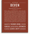 Deven Personalized Name Meaning Art Prints – Name Stories