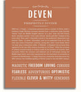 Deven | Name Art Print – Name Stories