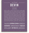 Devin Personalized Name Meaning Art Prints – Name Stories