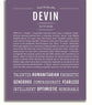 Devin Personalized Name Meaning Art Prints – Name Stories