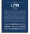 Devin Personalized Name Meaning Art Prints – Name Stories