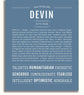 Devin Personalized Name Meaning Art Prints – Name Stories