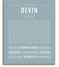 Devin Personalized Name Meaning Art Prints – Name Stories
