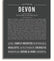 Devon (male) | Name Art Print – Name Stories