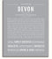 Devon (male) | Name Art Print – Name Stories